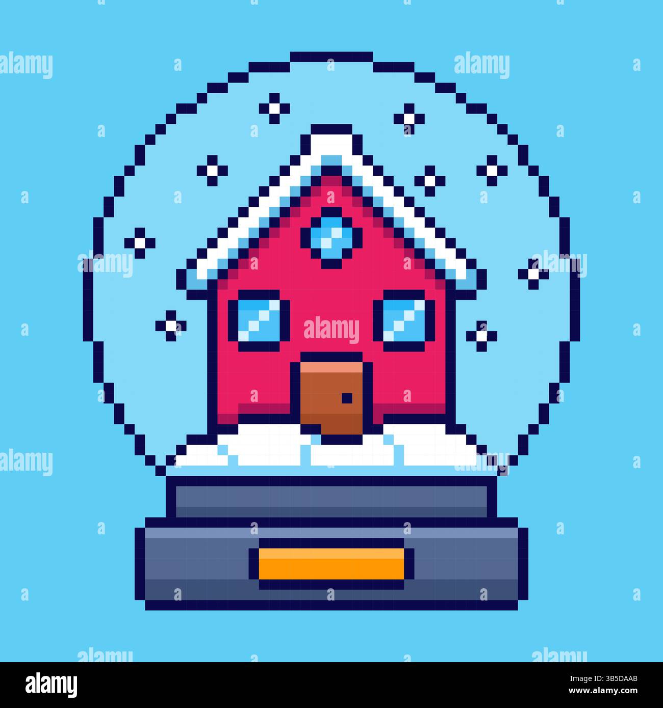 Pixel art Snow Globe House game asset design Stock Vector Image & Art ...