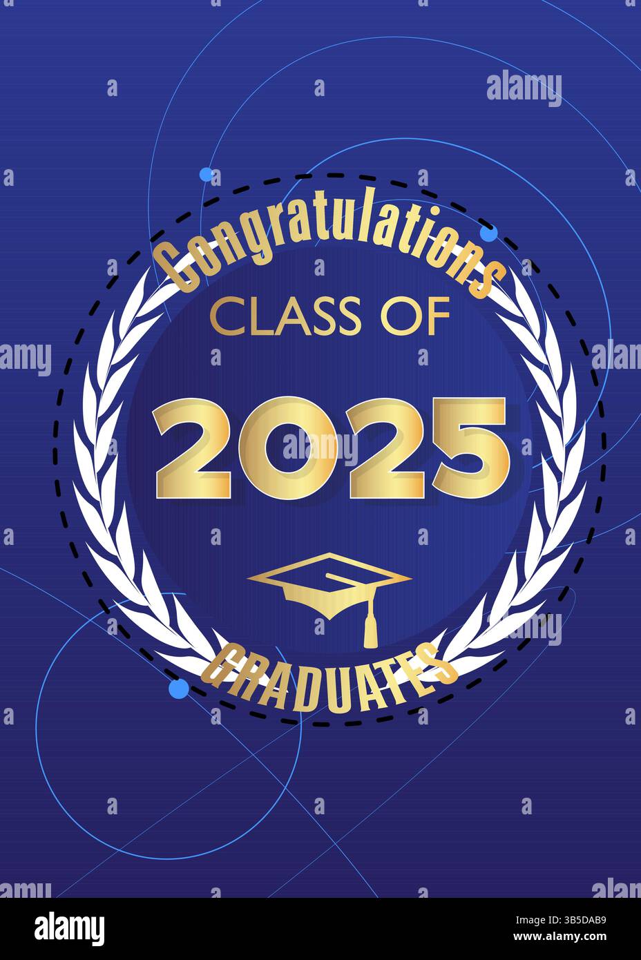 Class of 2025 Graduation design template. Vintage party invitation ...