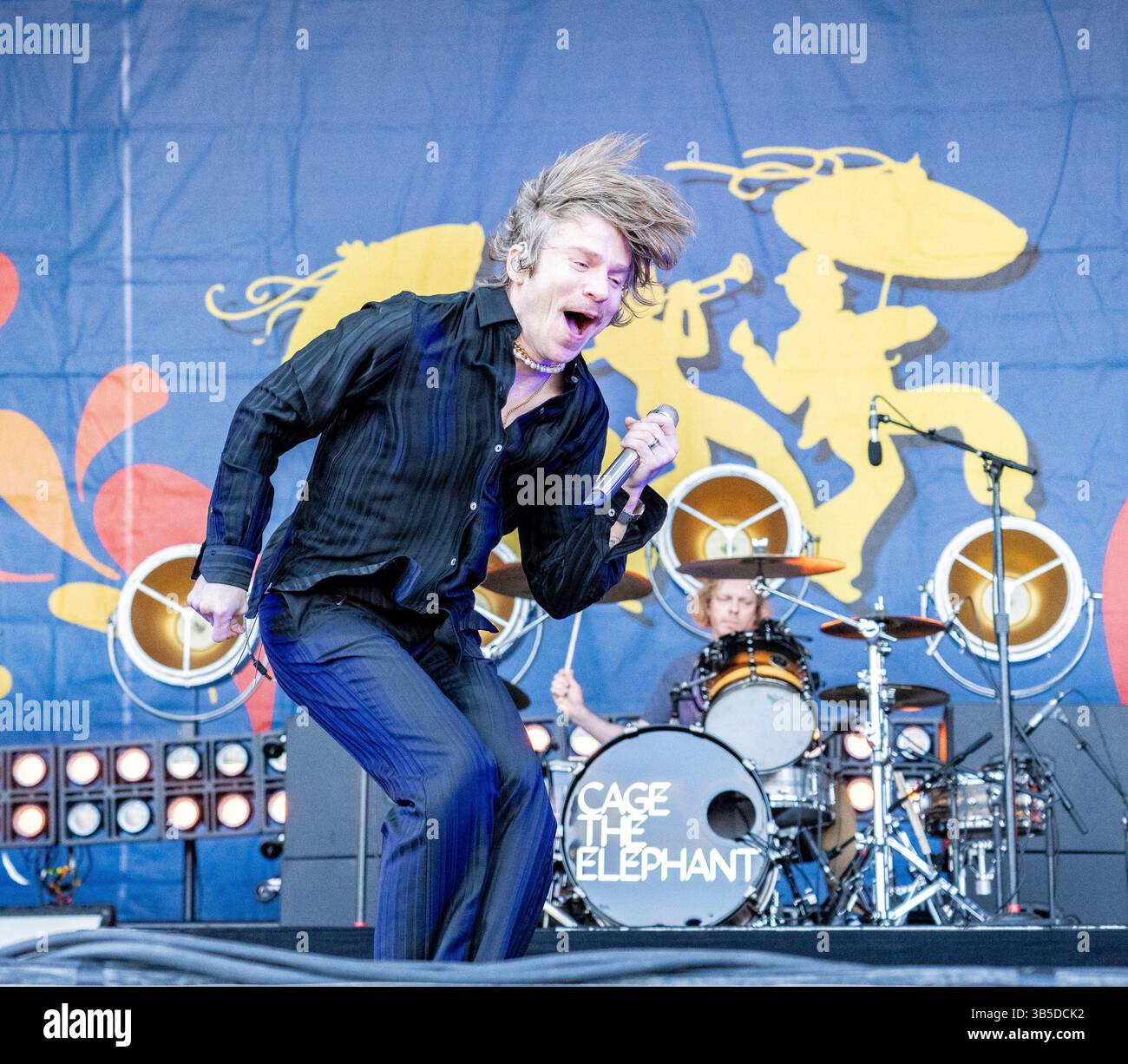Matt Shultz of Cage The Elephant performs during the second weekend of ...