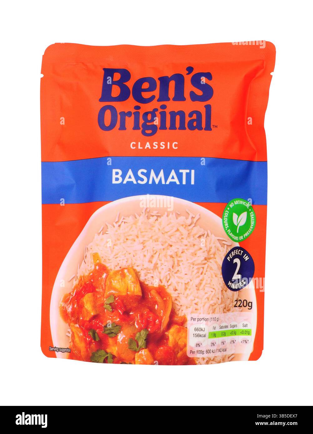 Bens original steamed basmati rice in a 220g microwavable pouch Stock ...