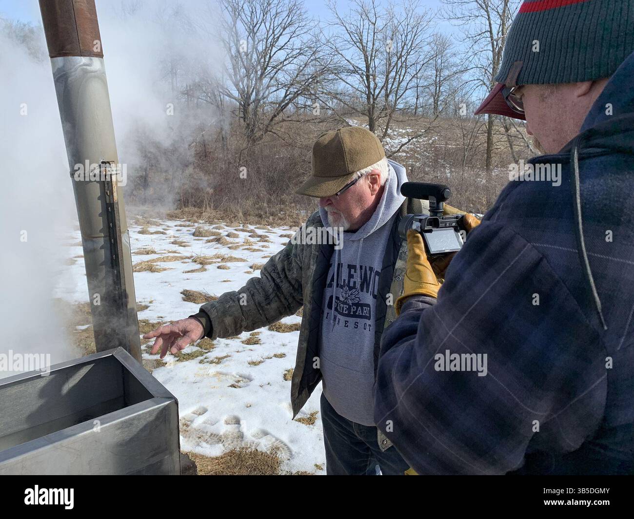 April 9, 2022: Bob Hanson, head of the annual maple sap boil at ...