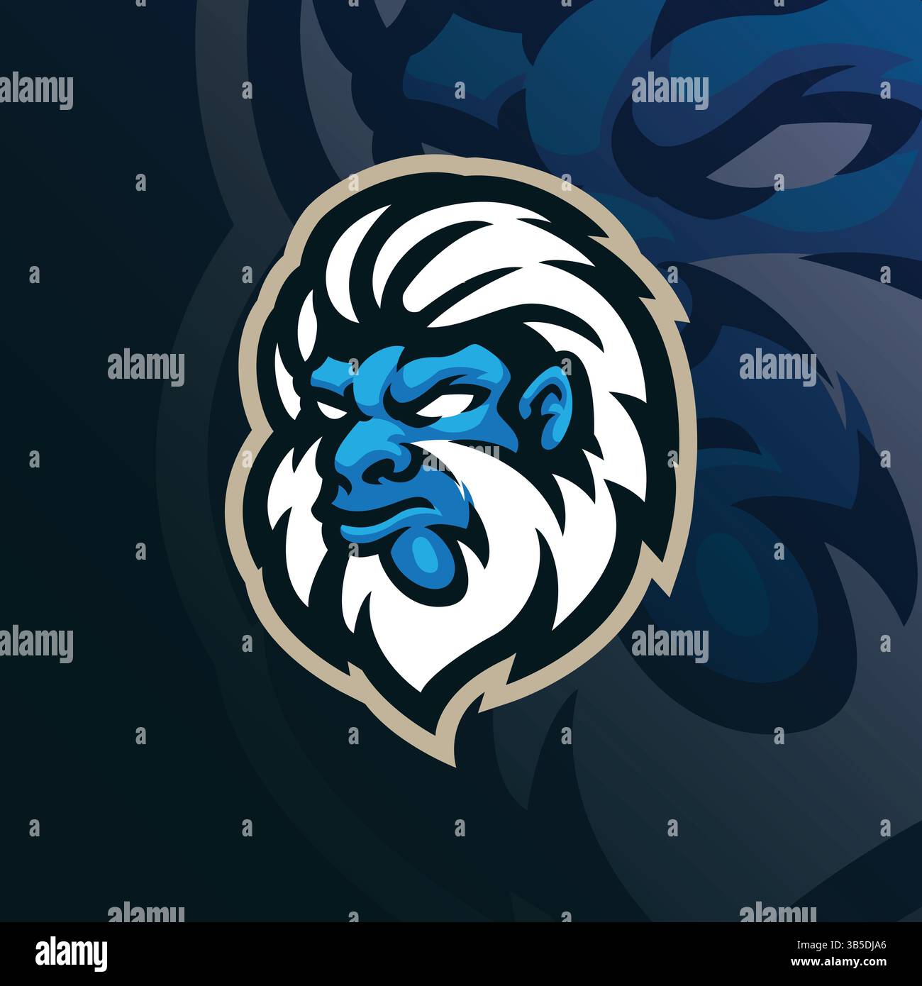 Yeti mascot logo design with modern illustration concept style for ...