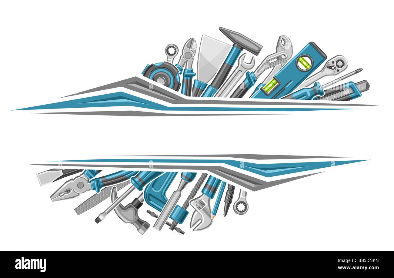 Vector Border for Handyman Tools with copy space, horizontal ad sign ...