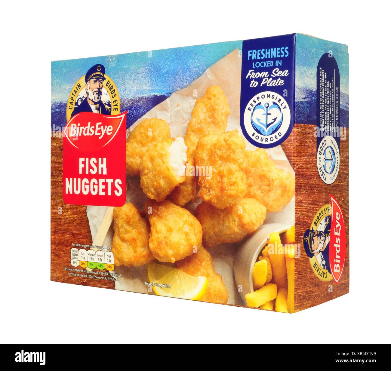 Birds Eye frozen battered fish nuggets made with Alaska pollock in a ...