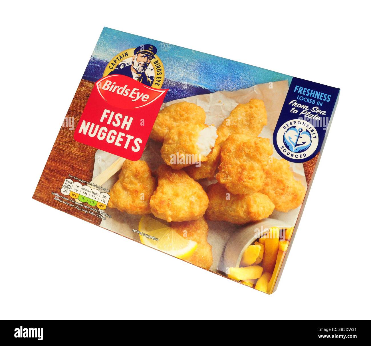 Birds Eye frozen battered fish nuggets made with Alaska pollock in a ...