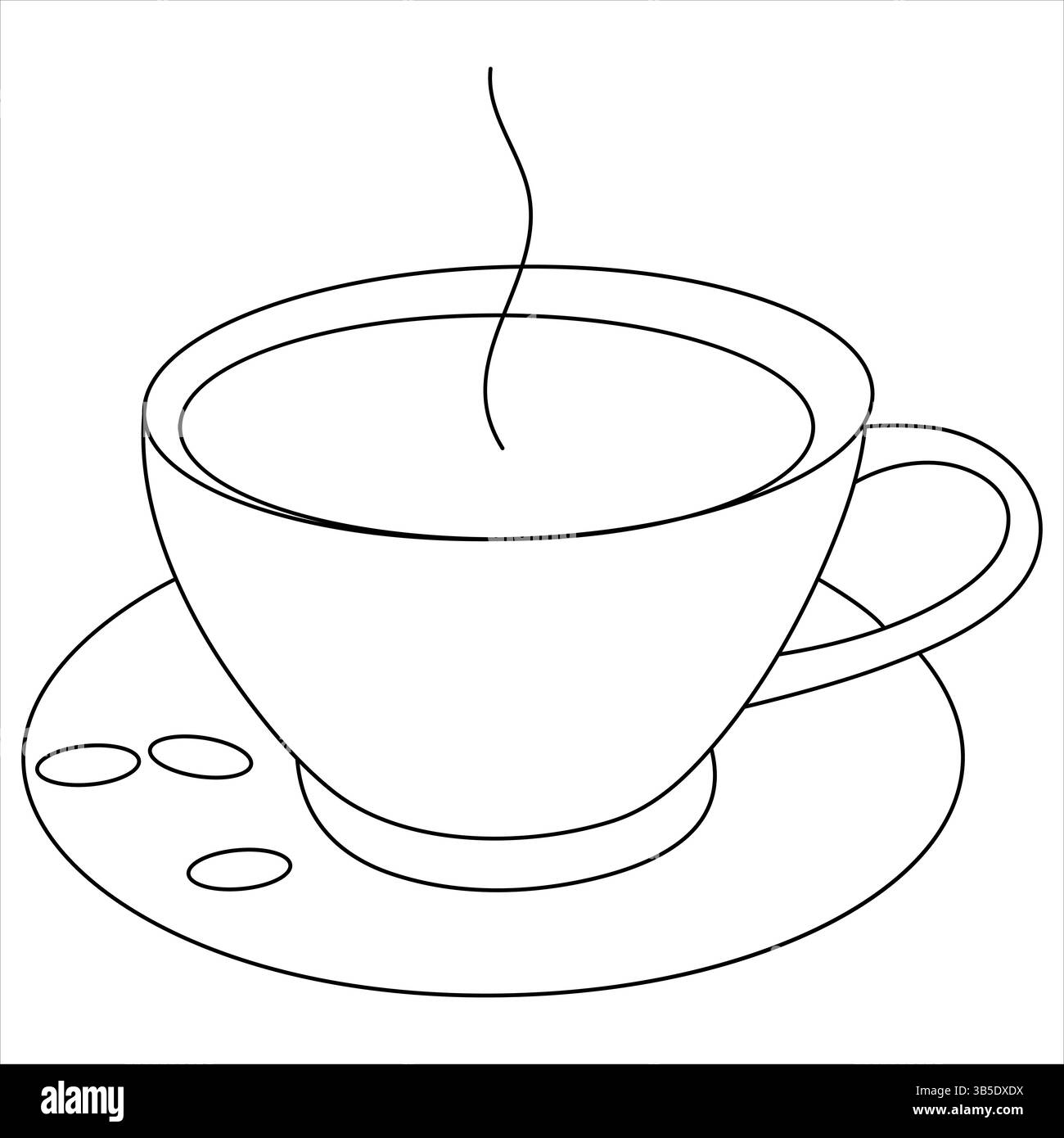 Continuous single line drawing a cup of coffee or tea Coffee single ...