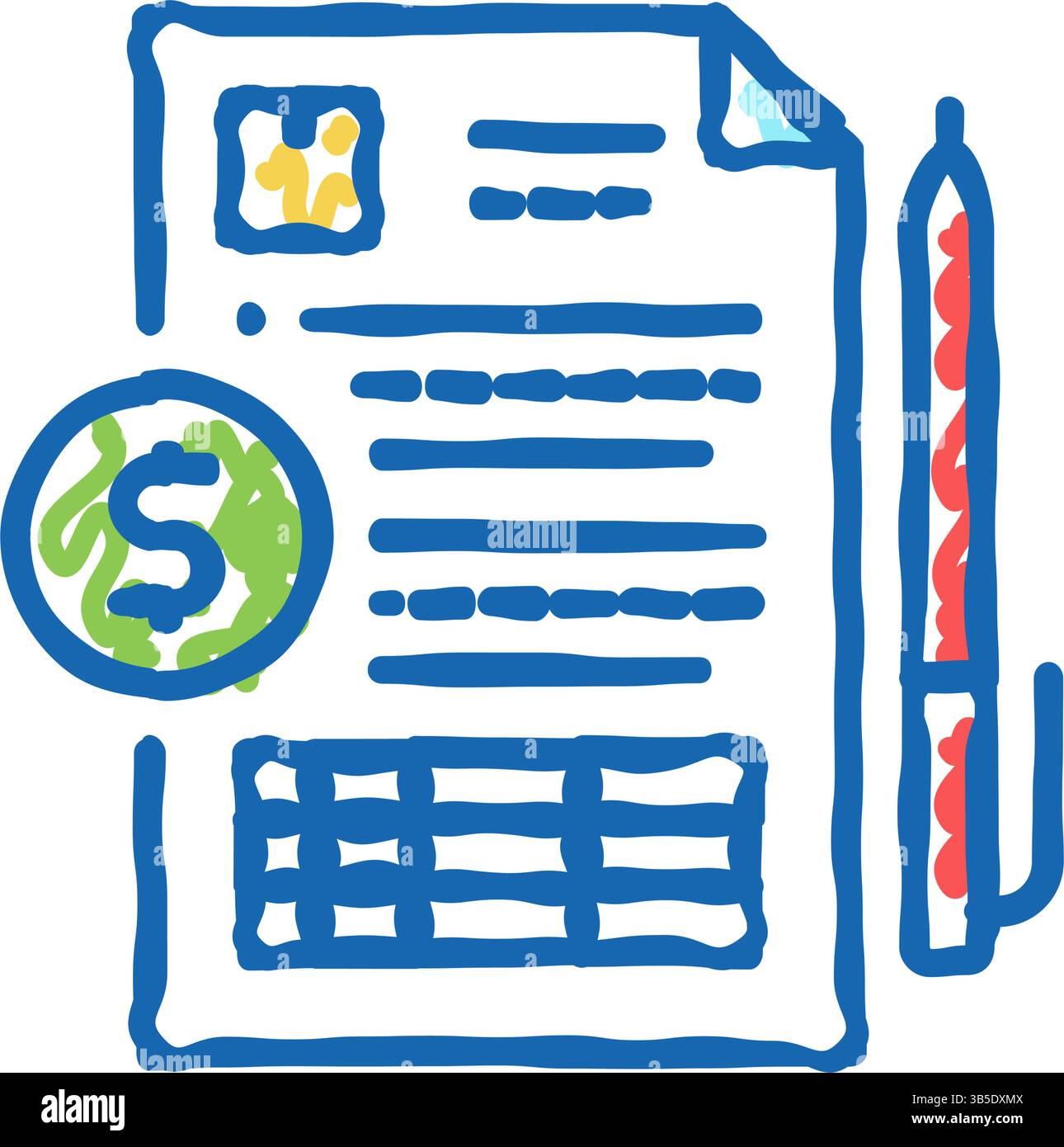 record keeping icon doodle illustration Stock Vector Image & Art - Alamy