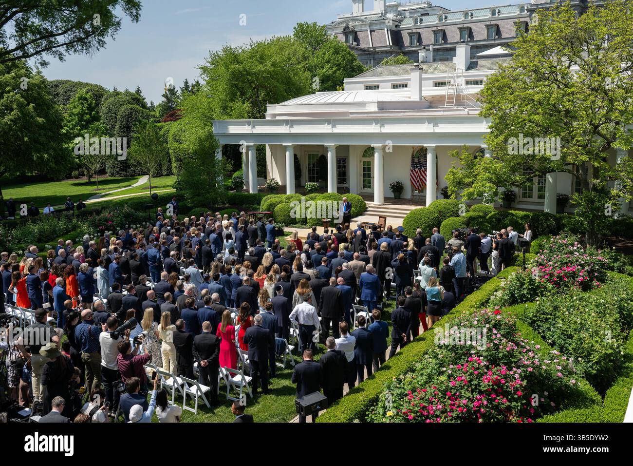 President Donald Trump delivers remarks at a National Day of Prayer ...