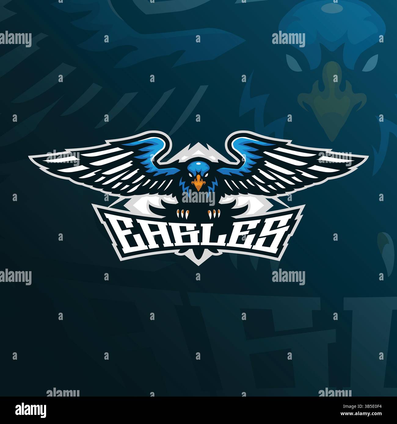 eagles mascot logo design vector with modern illustration concept style ...