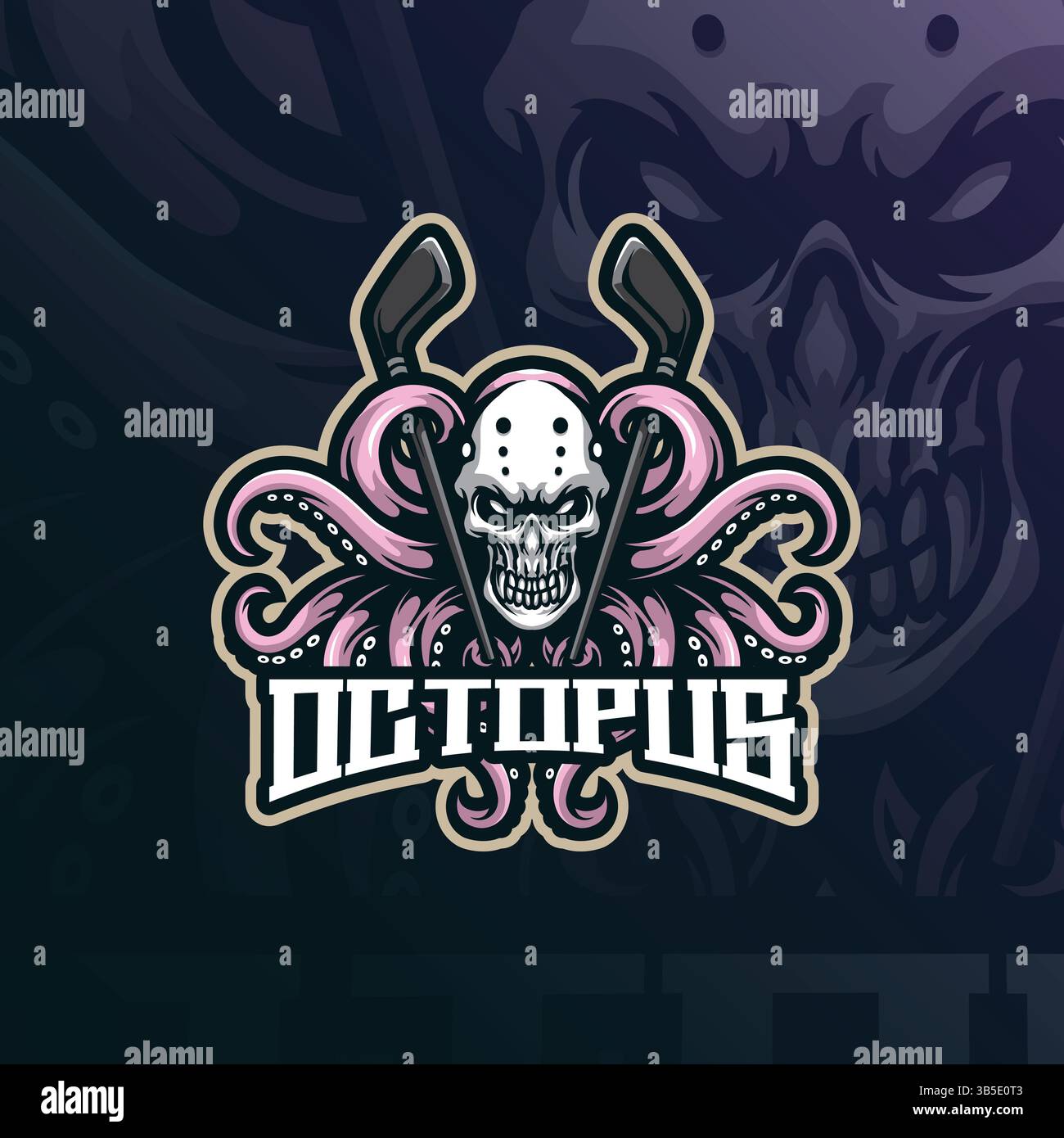 octopus mascot logo design vector with modern illustration concept ...