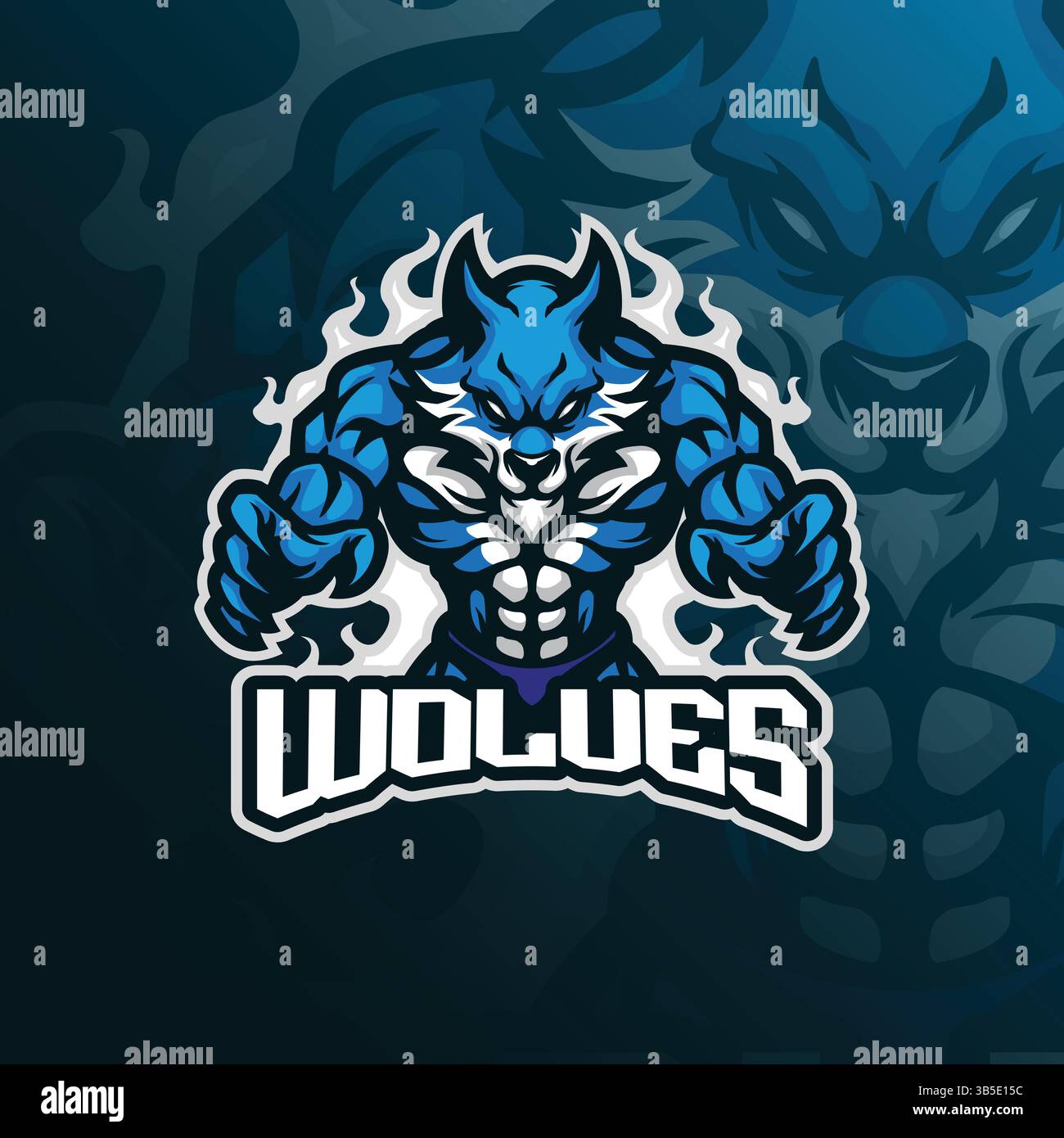 wolves mascot logo design vector with modern illustration concept style ...