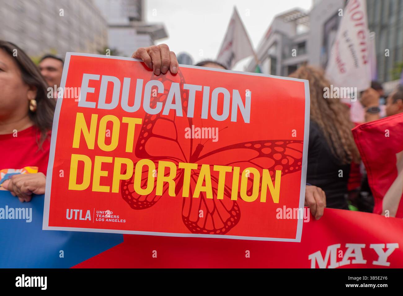 Hundreds of people marched on May Day across the United States as part ...