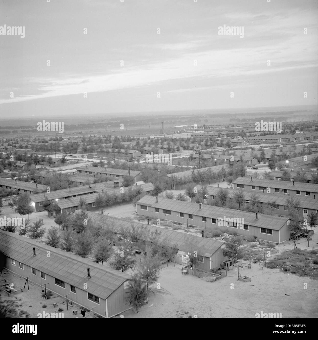 October 15, 1945, Amache, CO, United States of America: Aerial view of ...