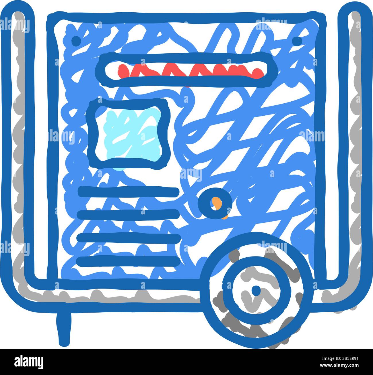 transformer electric equipment icon doodle illustration Stock Vector ...