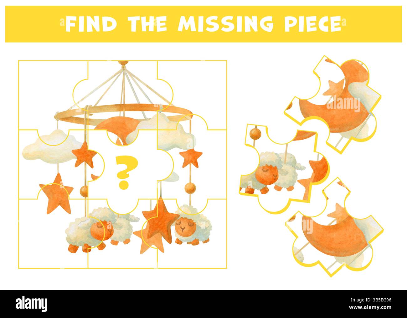 Baby puzzle clipart Cut Out Stock Images & Pictures - Alamy