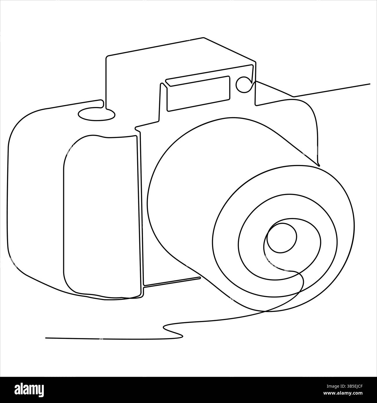 Continuous camera single line Stock Vector Images - Alamy