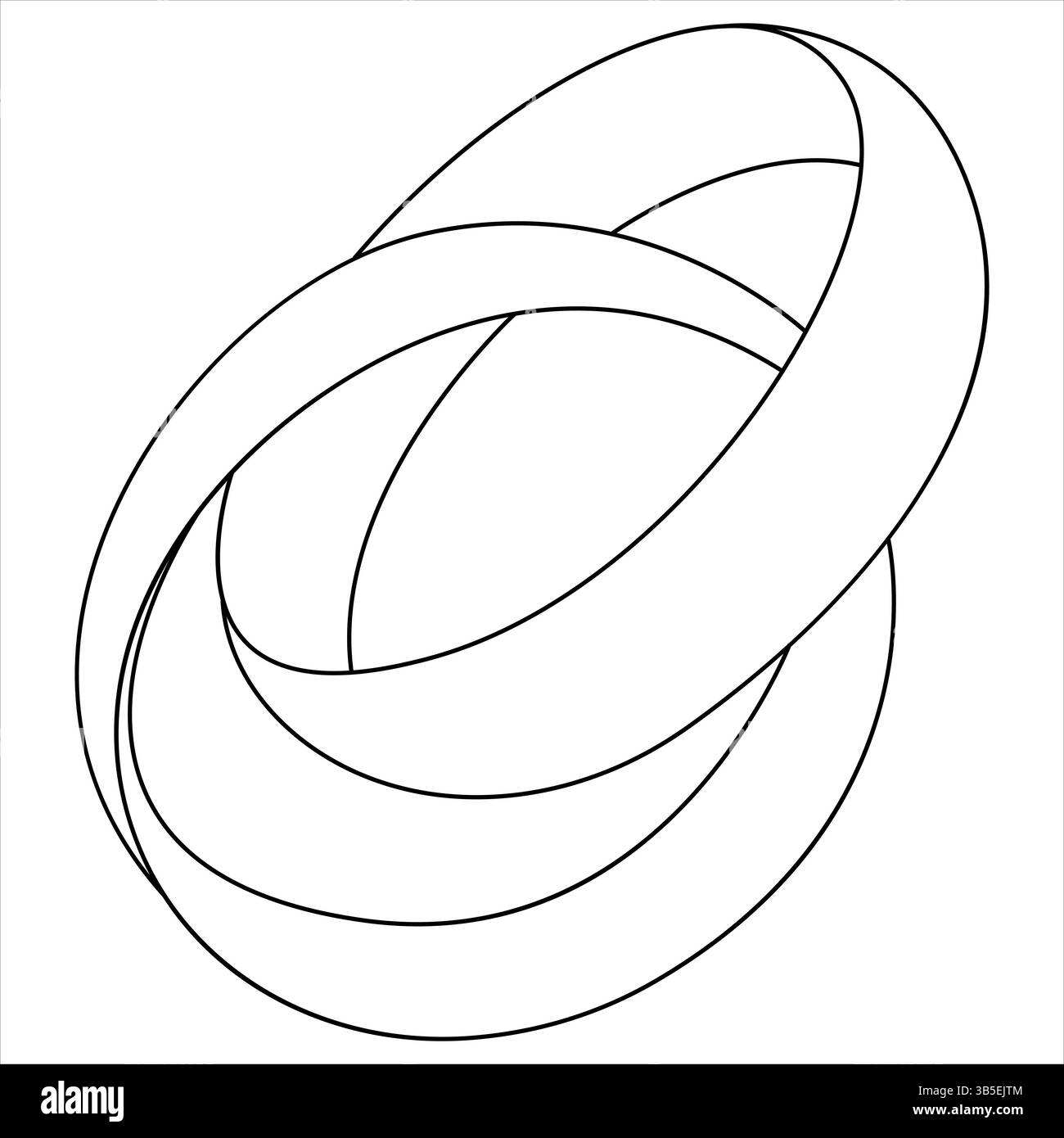 Continuous single line drawing of wedding rings romantic elegance ...