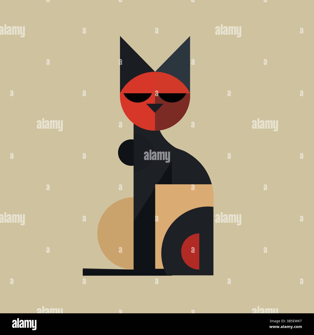 Geometric shapes wall decor Stock Vector Images - Alamy