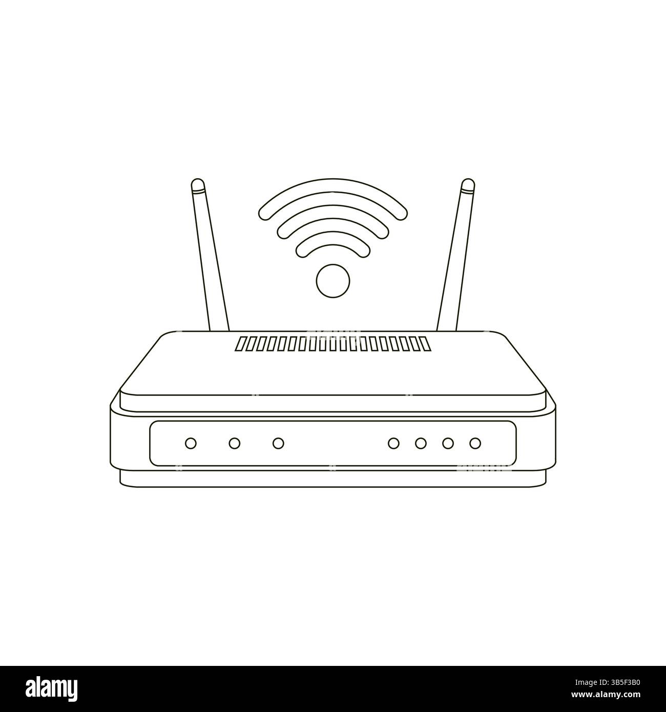 Modern broadband internet router switch modem 3d style isolated on ...