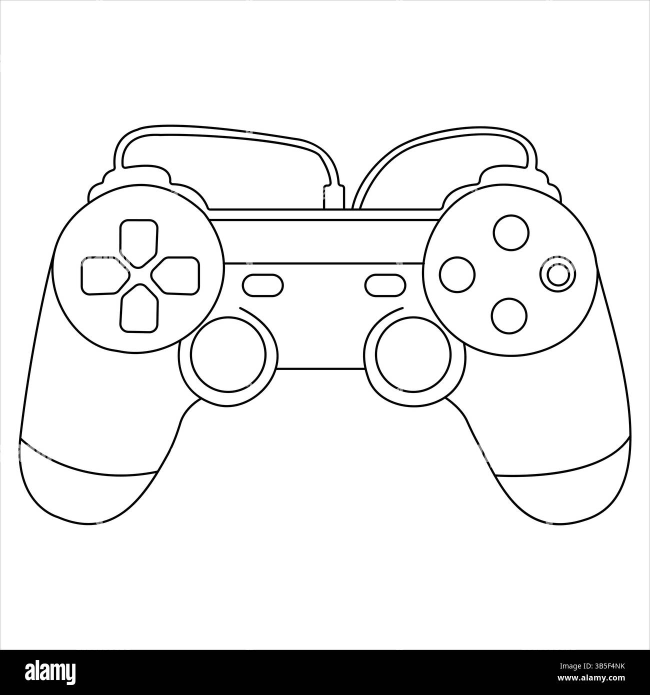 Single line continuous drawing of game controller joysticks or gamepads line art vector ...