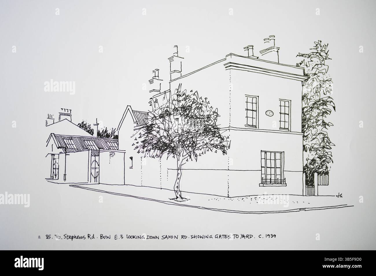 A drawing featuring St. Stephens Road, created by John Goldsmith, in ...