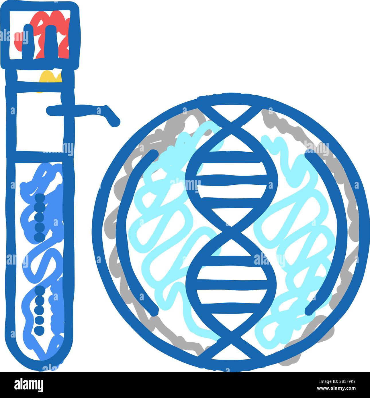 Analysis flask genetic molecule Cut Out Stock Images & Pictures - Alamy