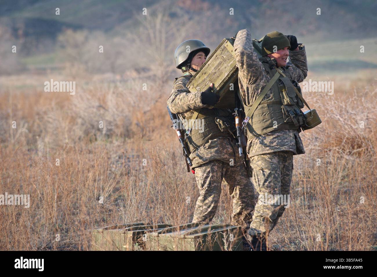 Military exercises in the field of various army units Stock Photo - Alamy