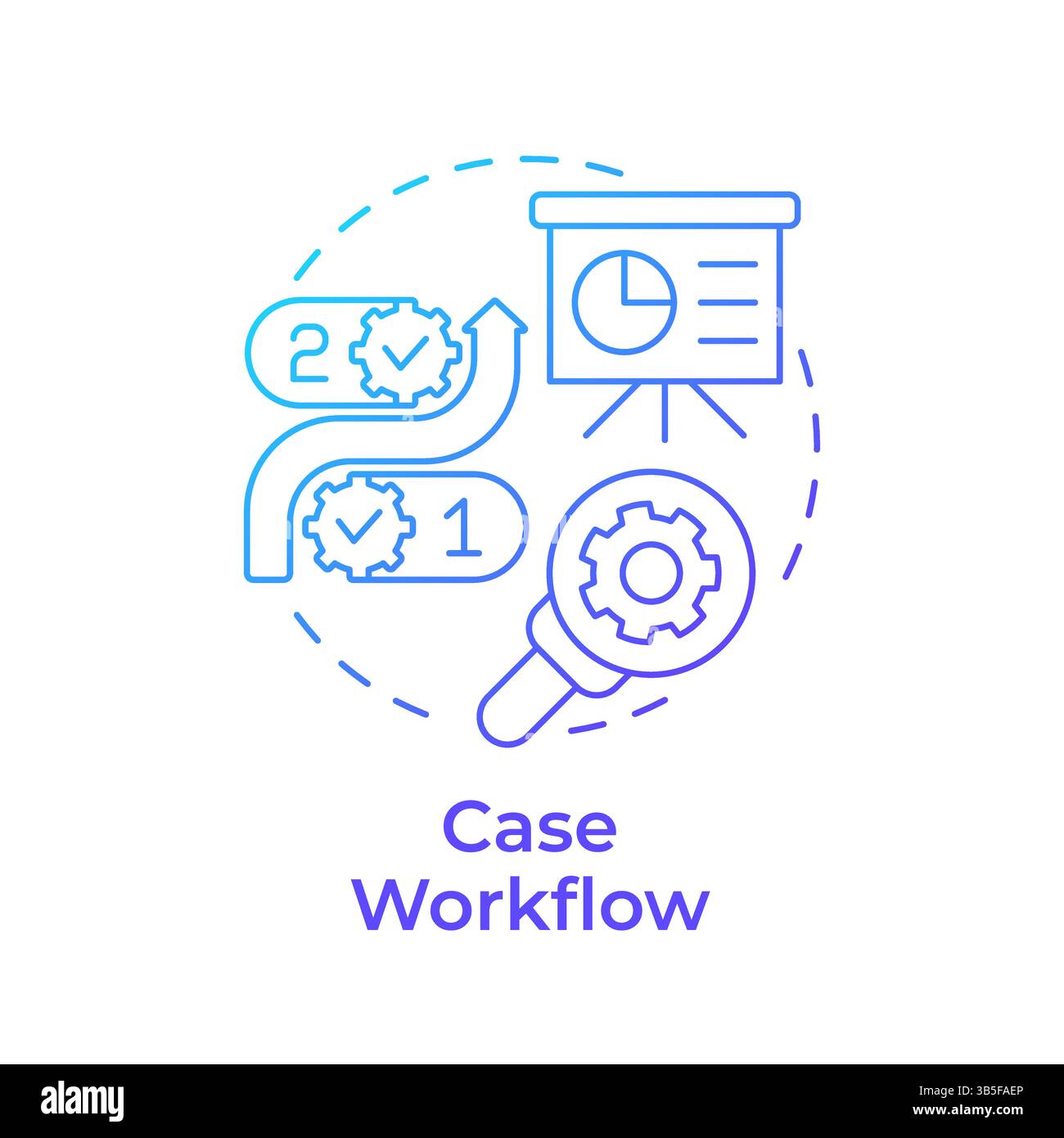 Conceptual workflow icon Stock Vector Images - Alamy