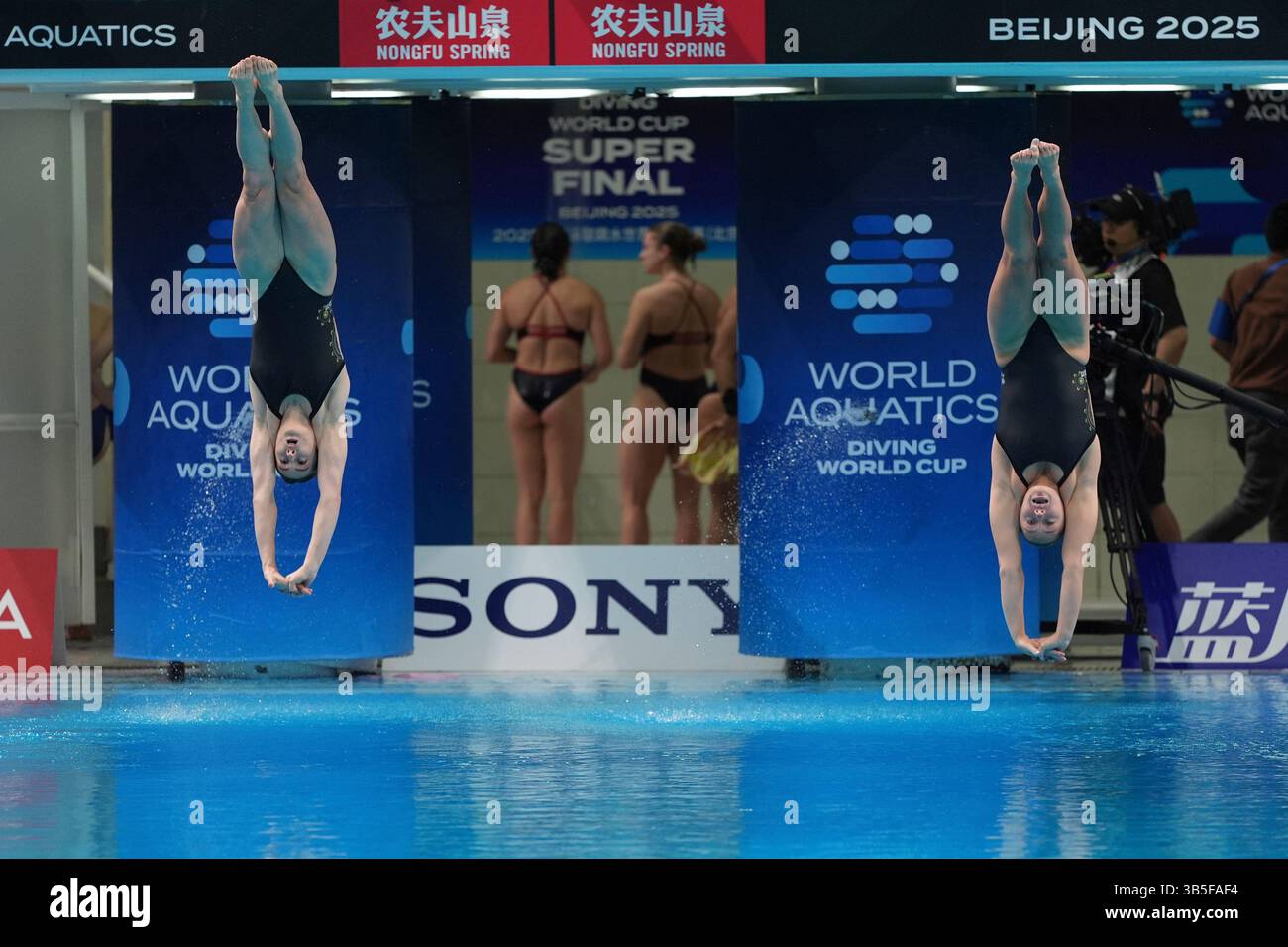 Australia's Maddison Keeney and Alysha Koloi compete in the Women's Synchronized 3m Springboard ...