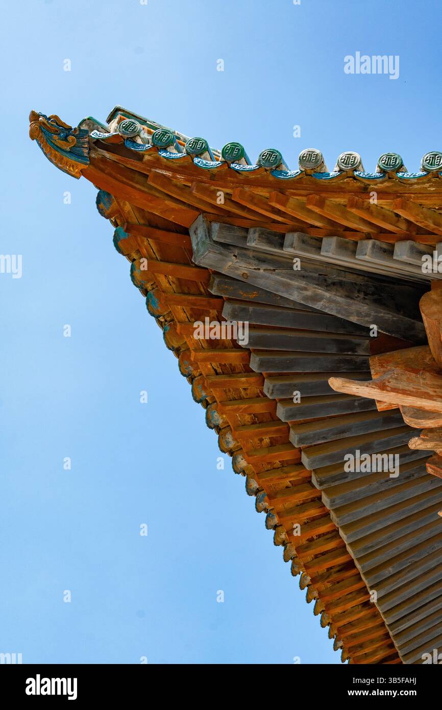 China Shanxi Taiyuan City Yongzuo Temple also known as the Twin Pagodas ...