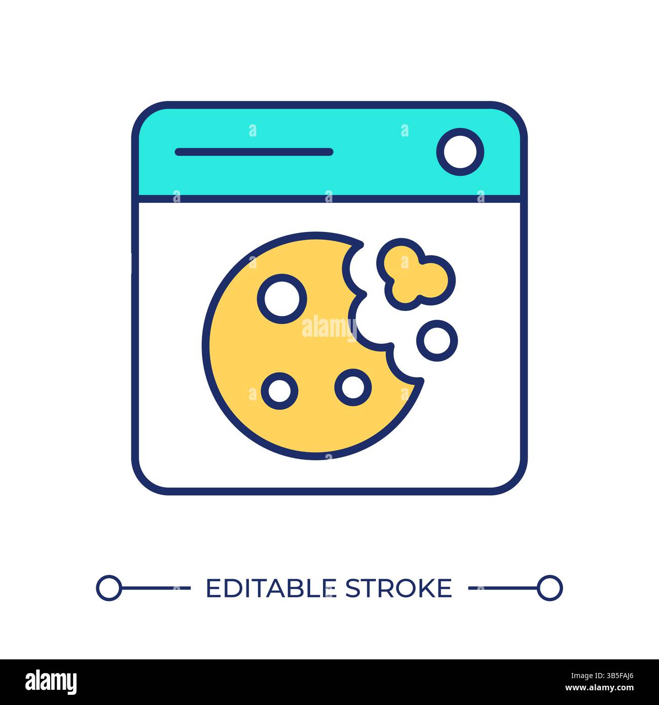 Web cookie line color icon Stock Vector Image & Art - Alamy
