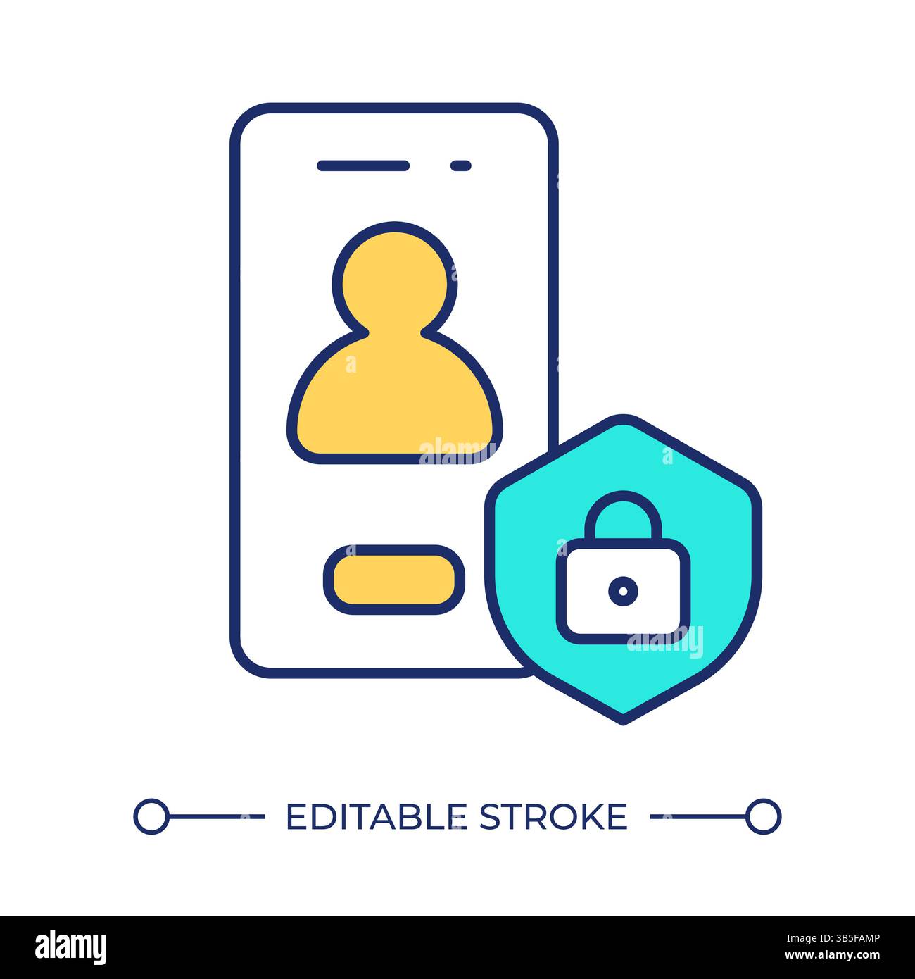Mobile app permissions line color icon Stock Vector Image & Art - Alamy