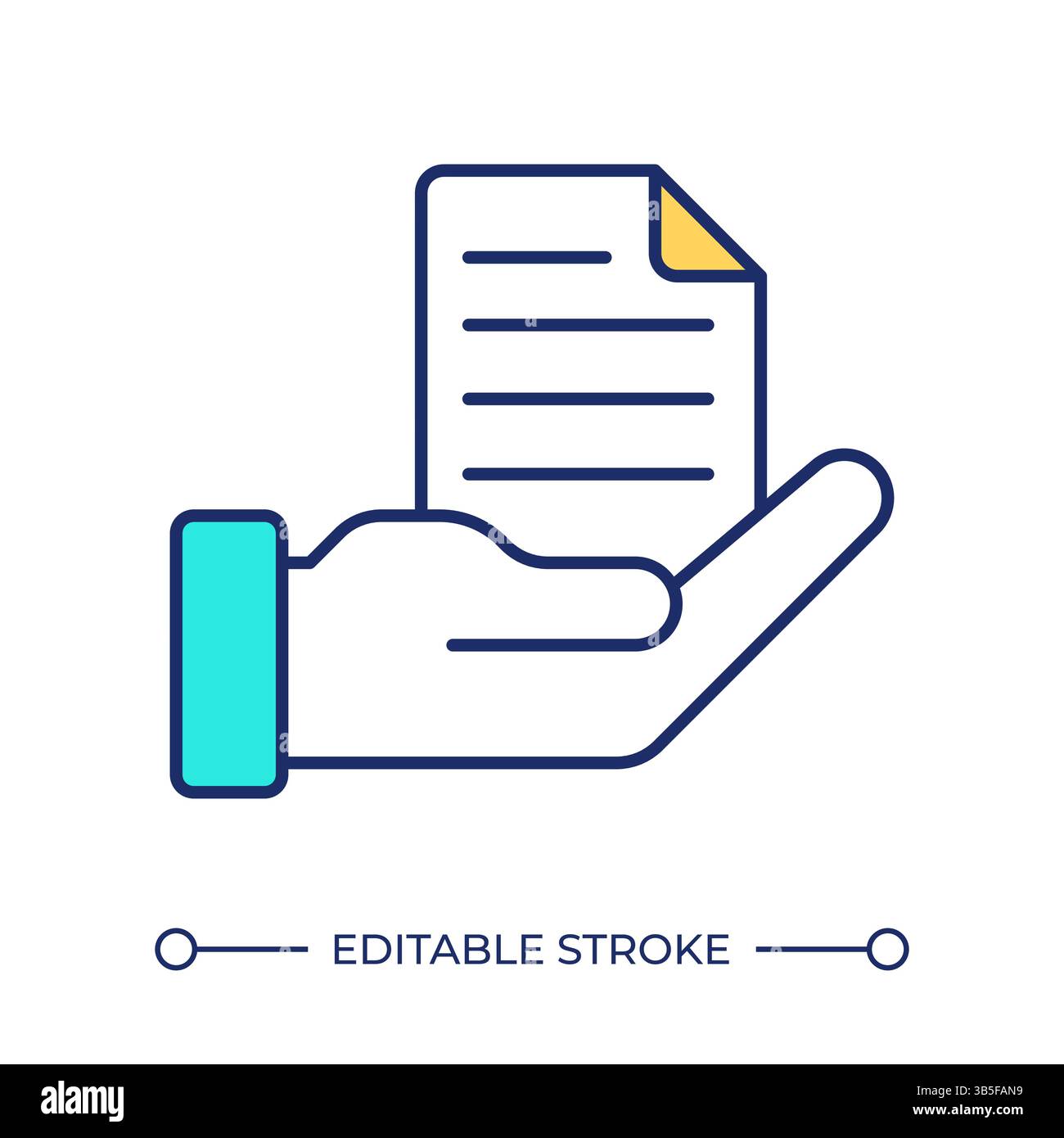 Hand hold paper line Stock Vector Images - Alamy