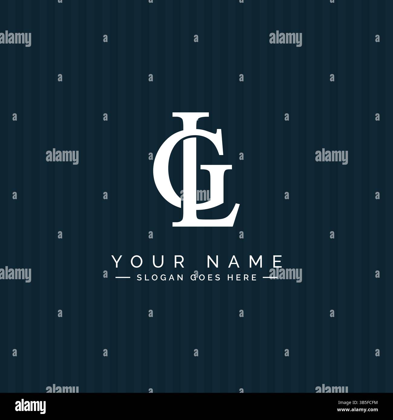 Creative Monogram for Initial Letter GL or LG Logo - Minimal Vector ...