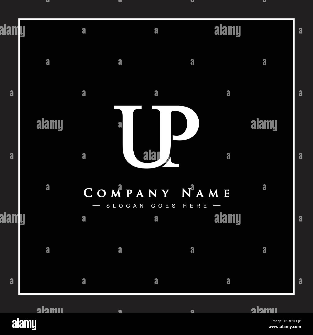 Vector Template for Initial Letter UP Logo - Elegant Monogram Logo for ...