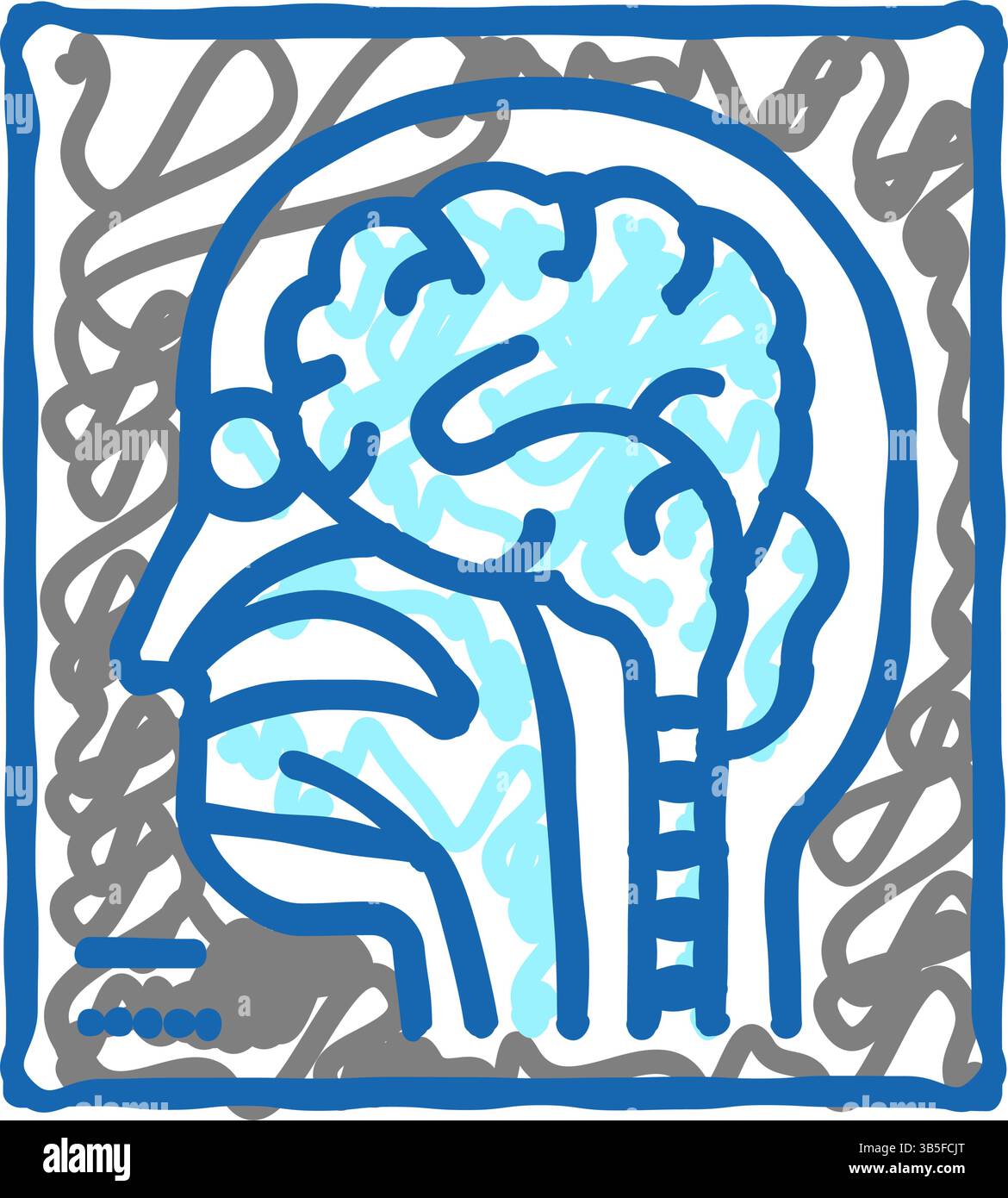 magnetic resonance imaging radiology icon doodle illustration Stock ...