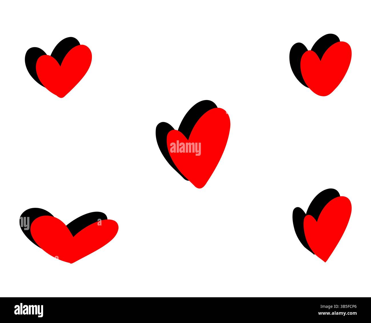Red heart icons for love, romance, and Valentine’s Day. Artistic vector ...