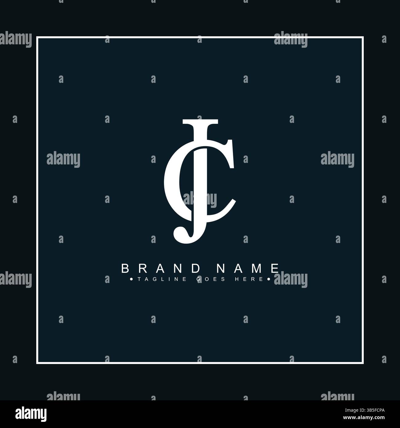 Vector Template for Initial Letter JC or CJ Logo - Elegant Monogram Logo for Alphabet J and C ...