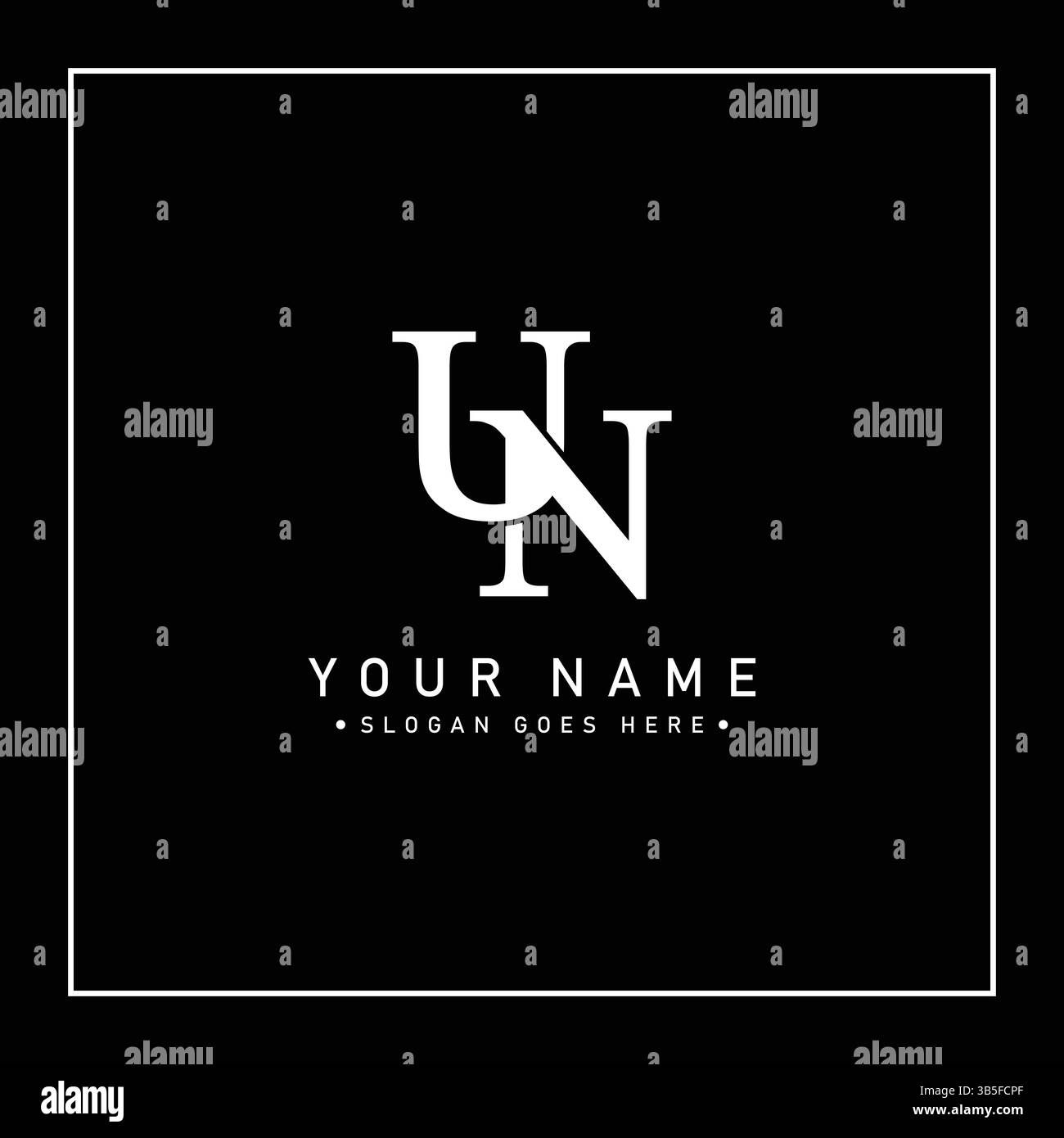 Creative Monogram for Initial Letter UN Logo - Minimal Vector Logo ...