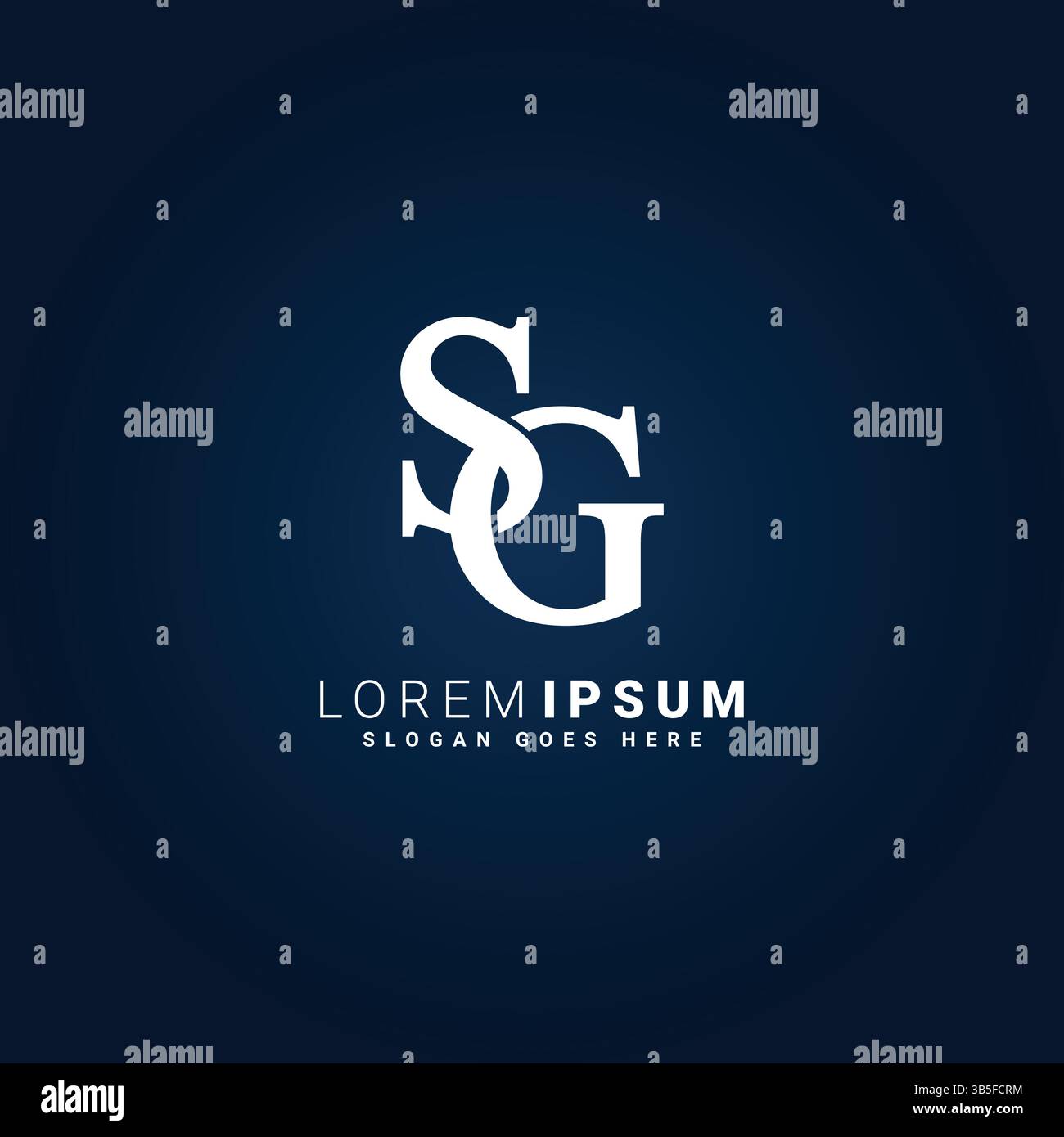 Vector Template for Initial Letter SG Logo - Elegant Monogram Logo for ...