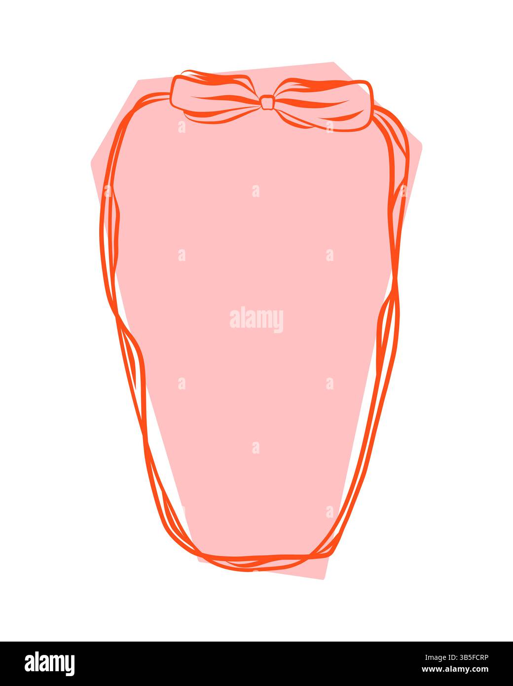 Valentine's Day elegant greeting card template. Cute line art hand ...