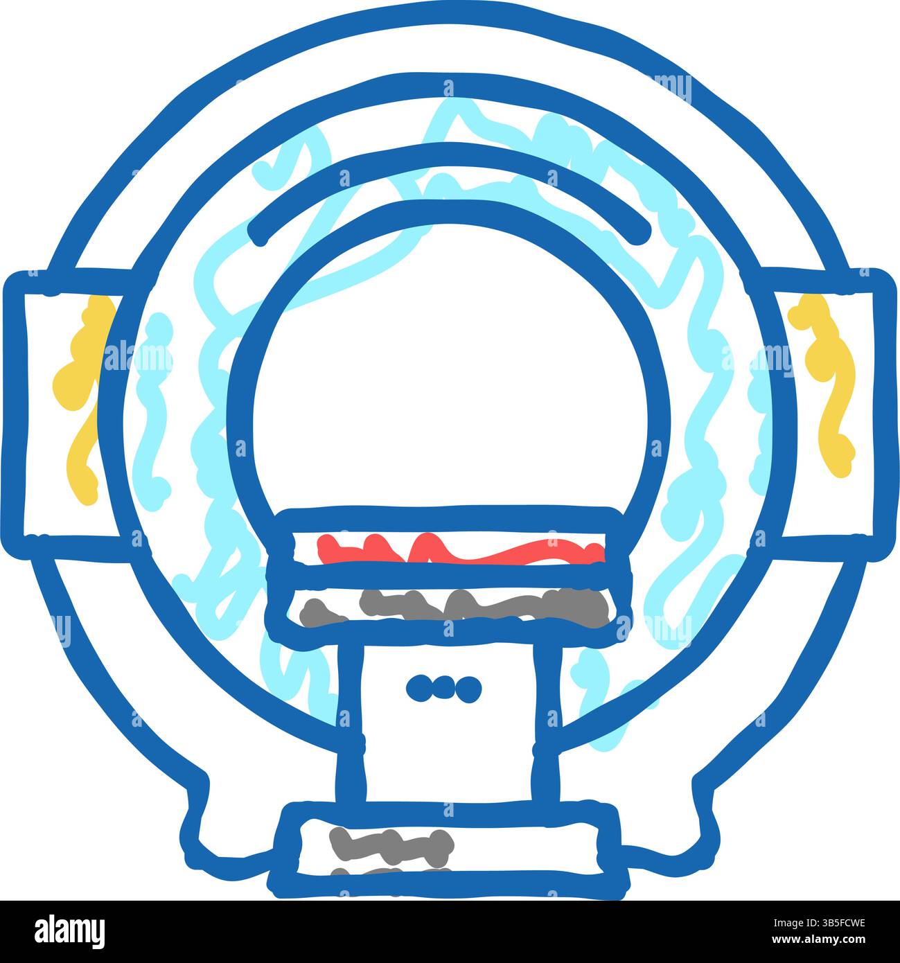 mri radiology equipment icon doodle illustration Stock Vector Image ...