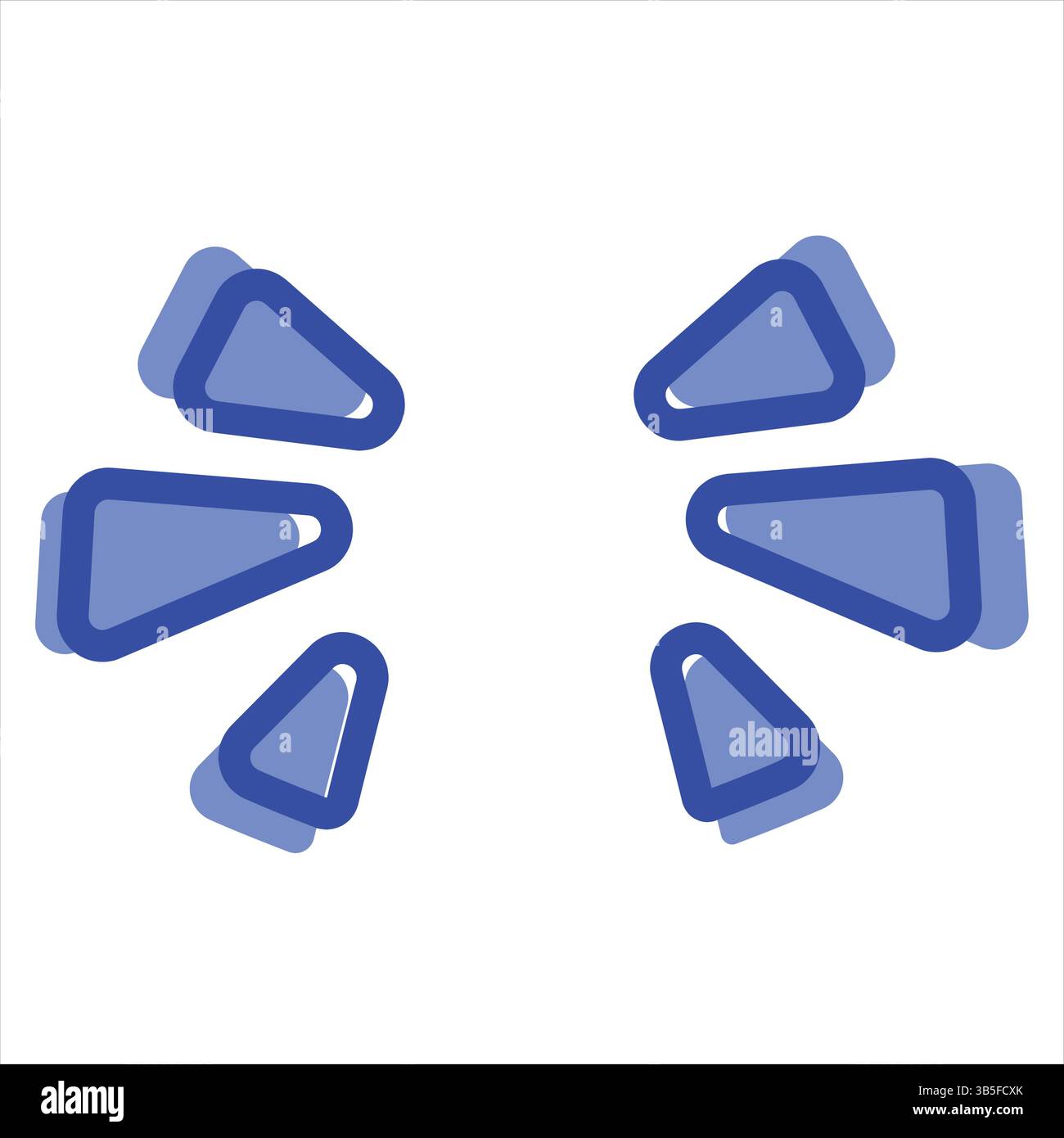 Outward Pointing Blue Triangle Design Vector Stock Vector Image & Art ...
