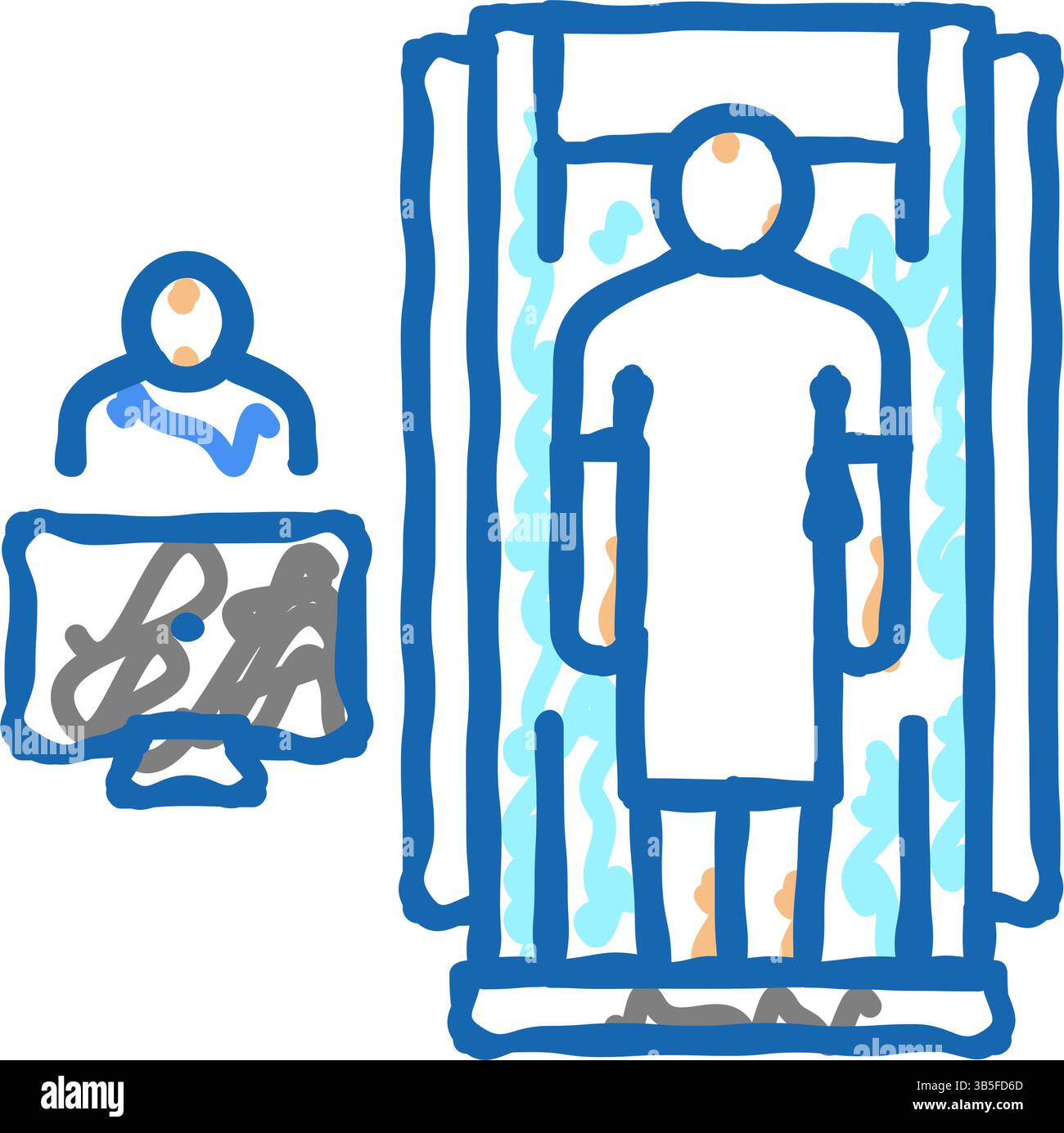 hospital cabinet radiology icon doodle illustration Stock Vector Image ...