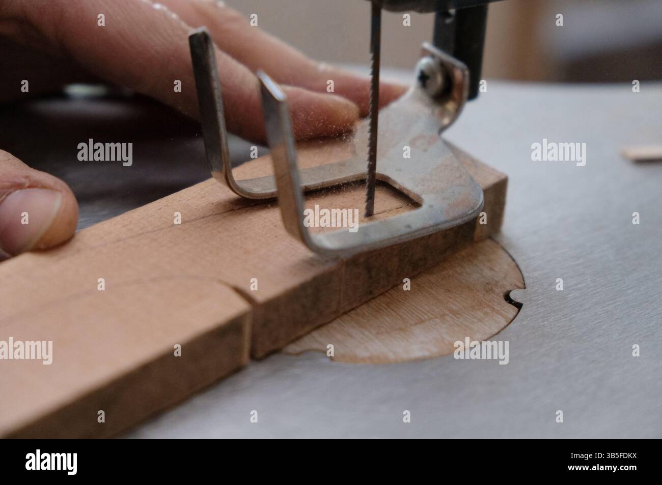 Production of various musical instruments in the workshop Stock Photo ...
