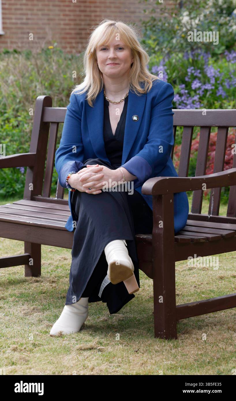 Canterbury, UK. 25th Apr, 2025. Rosie Duffield MP visiting the Ann ...