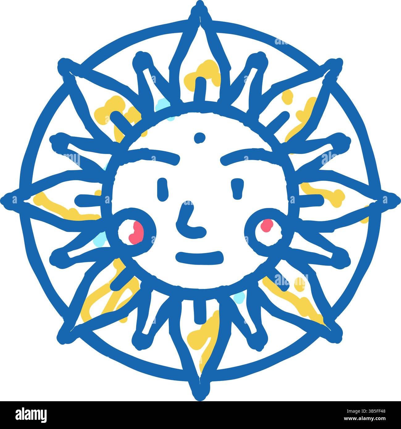 sun occult symbol icon doodle illustration Stock Vector Image & Art - Alamy