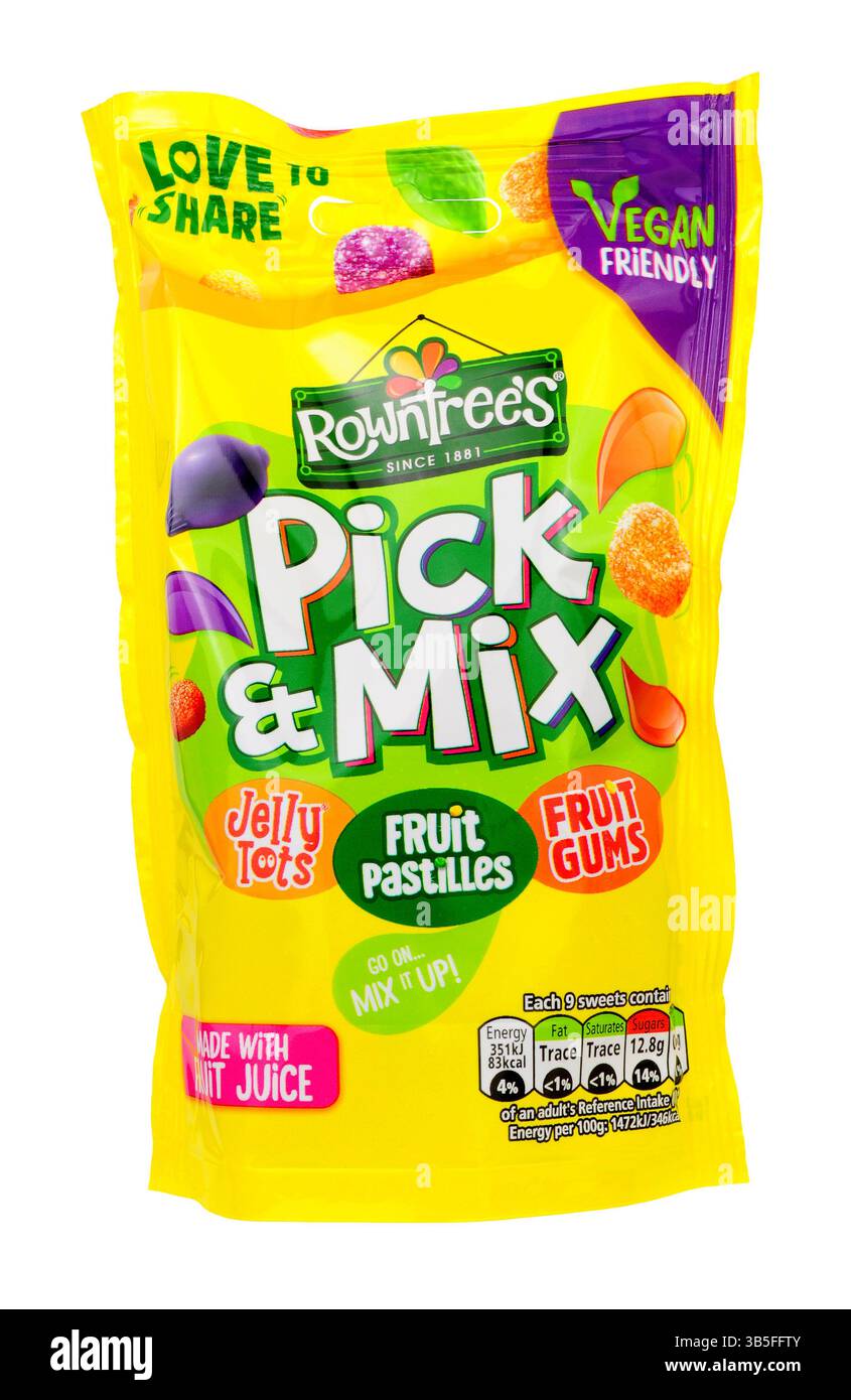 Rowntree's pick and mix fruit flavour jelly sweets in a 150g pouch ...