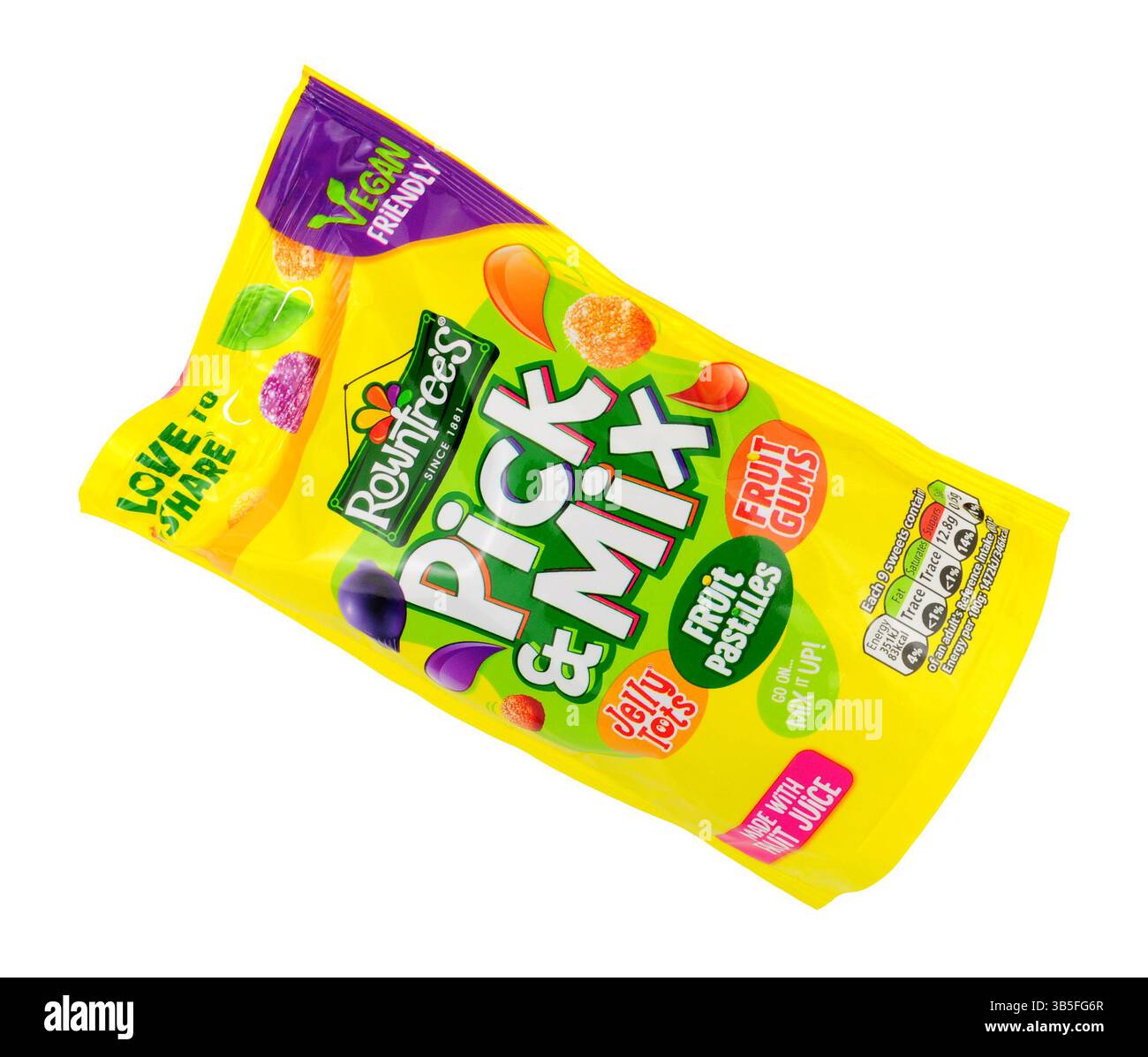Rowntree's pick and mix fruit flavour jelly sweets in a 150g pouch ...