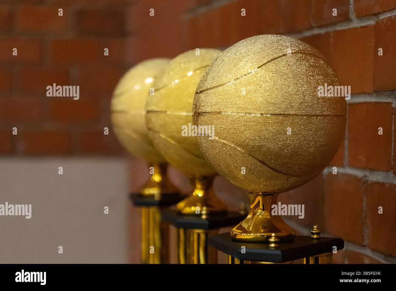 Basketball championship trophy displayed represent victory, achievement ...
